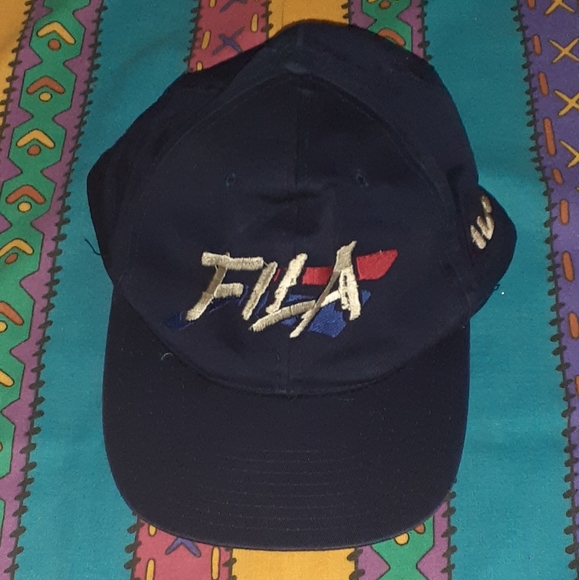 Fila | Accessories | 9s Fila Logo Vintage Snapback Hat Cap | Poshmark